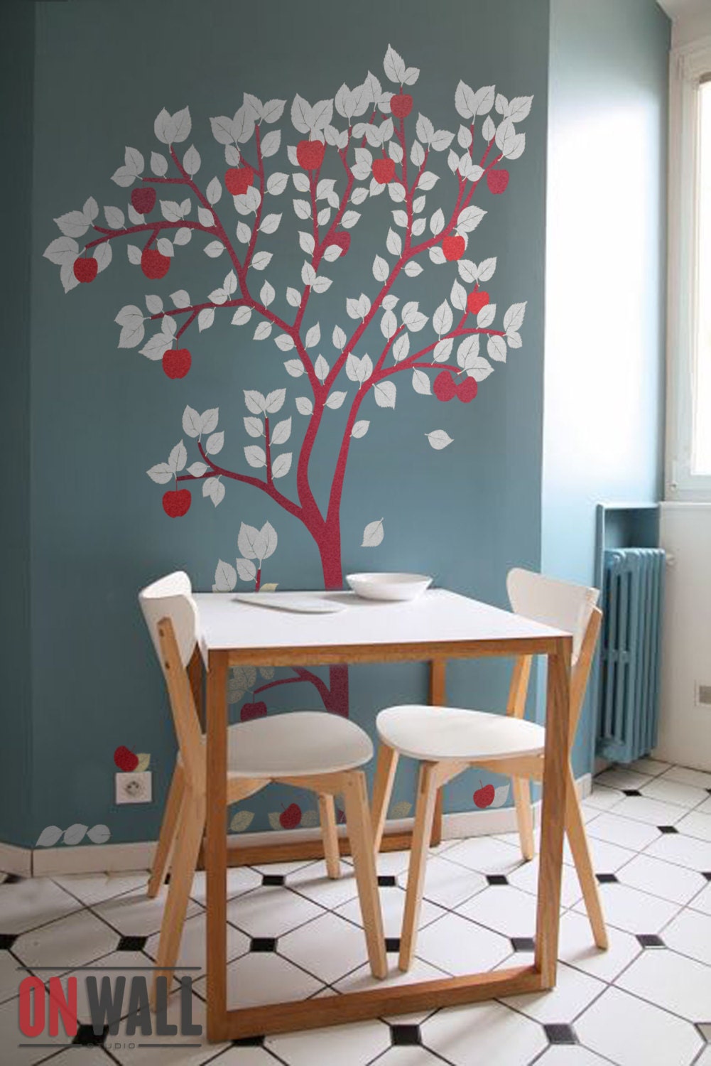 TREE WALL DECAL Apple Tree Wall Sticker Tree Nursery Wall - Etsy