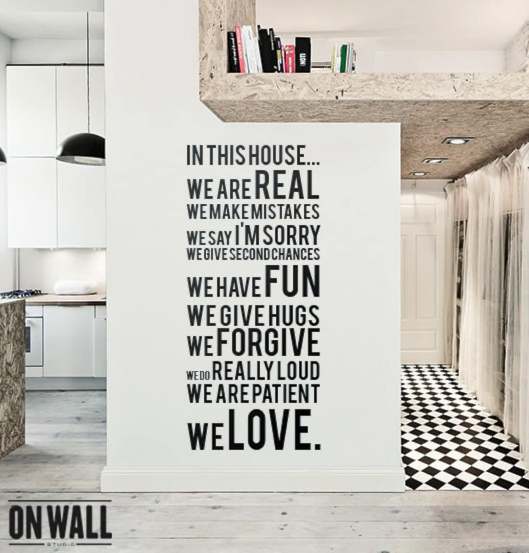 QUOTE WALL DECAL - Family Home Quote- Vinyl Wall Sticker- Q001 - Etsy