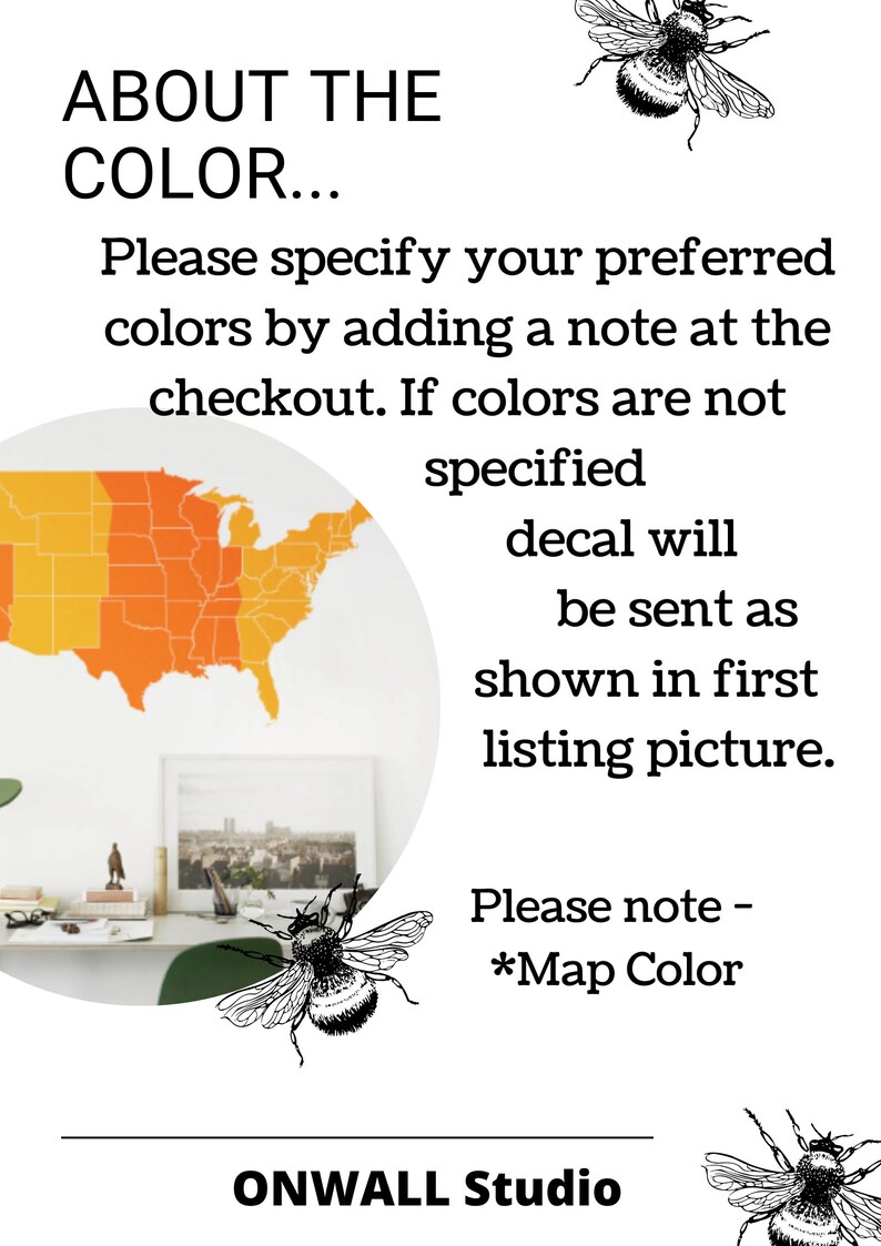 USA MAP DECAL Time Zones Colorful Sticker United States - Etsy