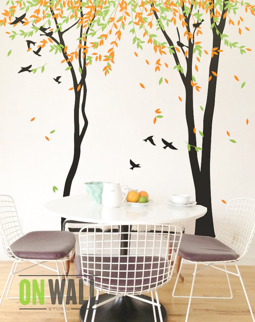 TREE WALL DECAL- Large Nursery Tree Sticker With Birds - MM018 - Etsy