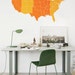 USA MAP DECAL Time Zones Colorful Sticker United States Mural M006 - Etsy