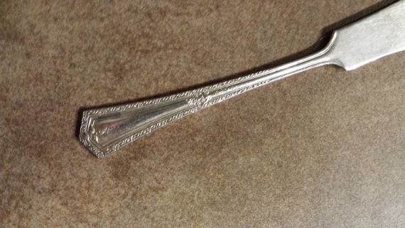 Antique STANDARD Silver Plate Floral Ornate Paddle Blade Butter ...