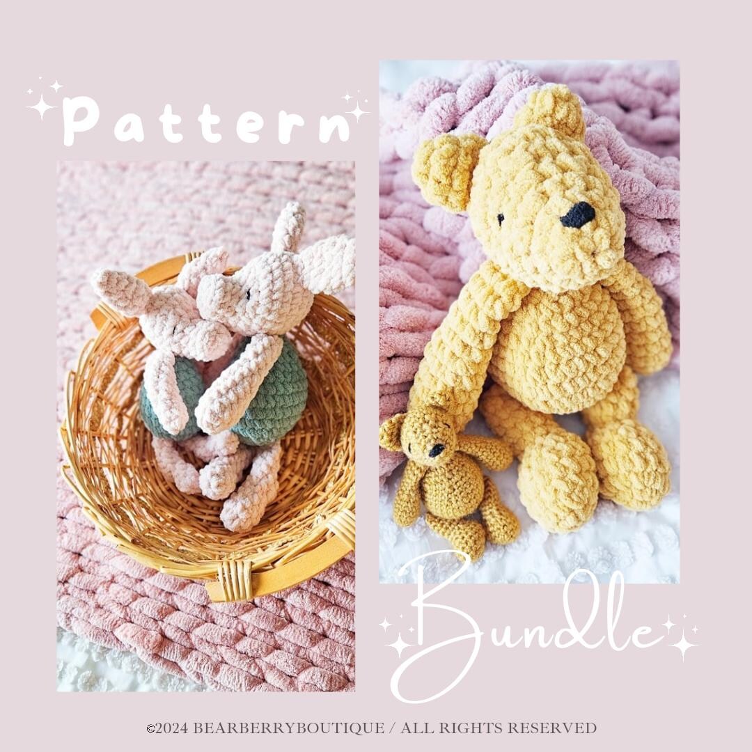 Classic Winnie the Pooh & Piglet Amigurumi Crochet Pattern Bundle ...
