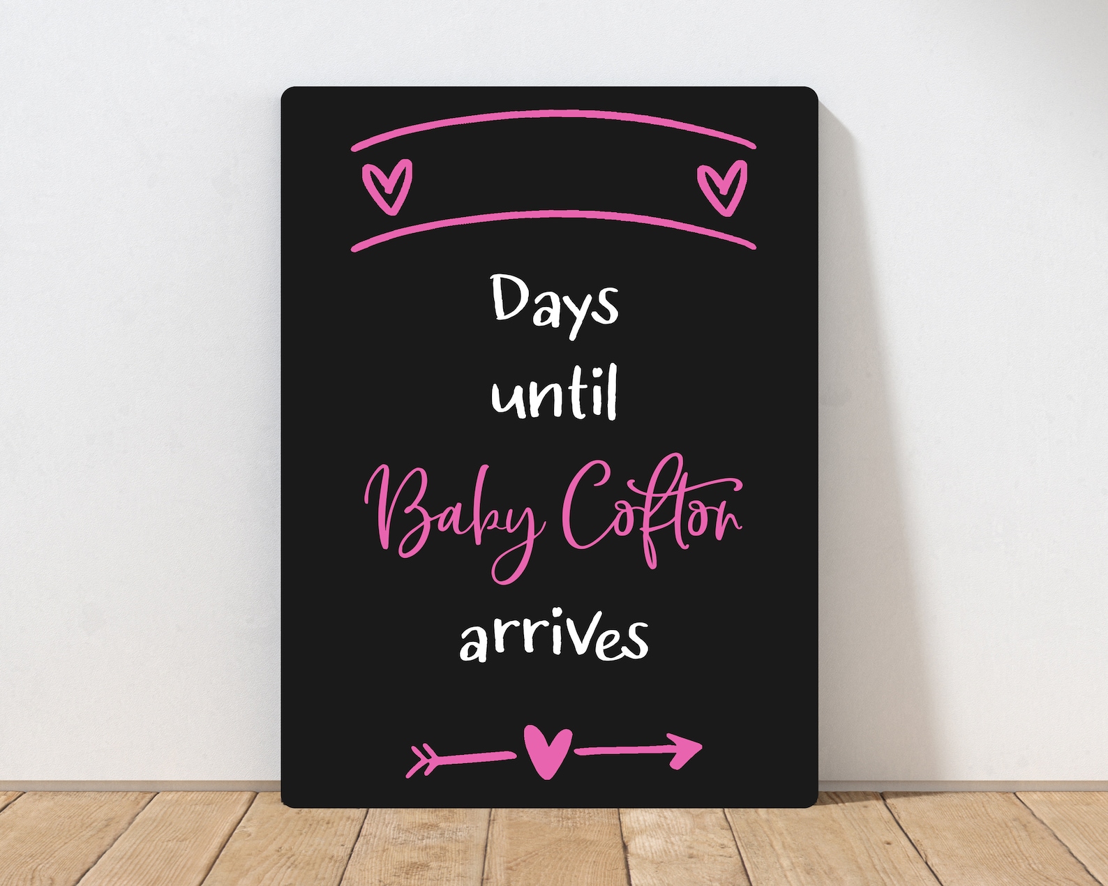 Baby Countdown Sign Baby Countdown Chalkboard Baby - Etsy