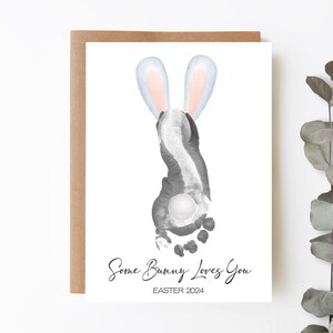 Paint Your Own Footprint Easter Cards Kit Footprint Cards Easter Craft ...