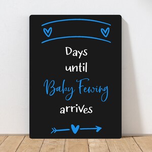 Baby Countdown Sign Baby Countdown Chalkboard Baby Countdown Plaque ...