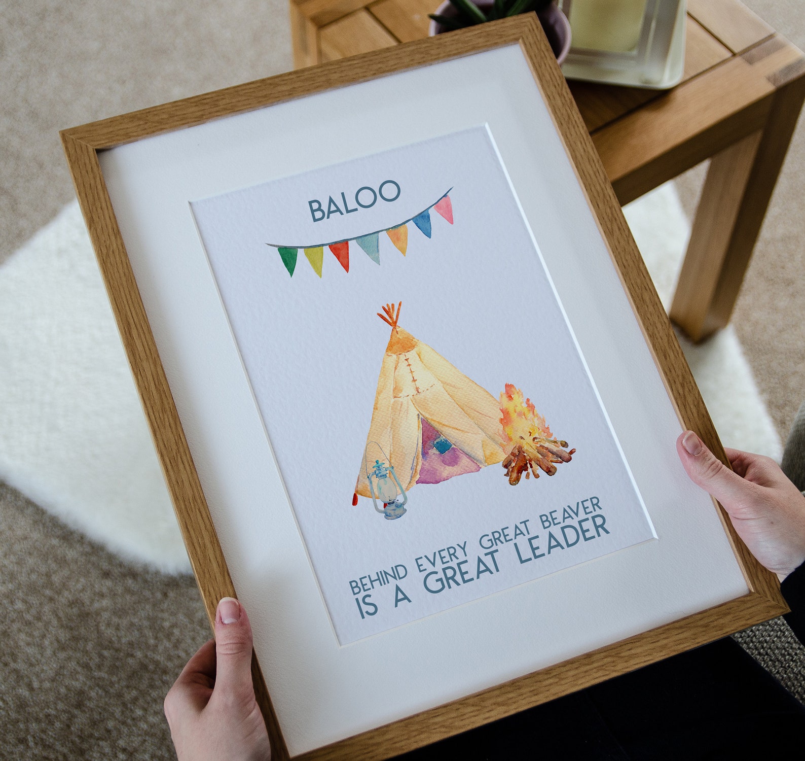 Personalised Beaver Cub Scout Leader Campfire Print Beaver - Etsy UK