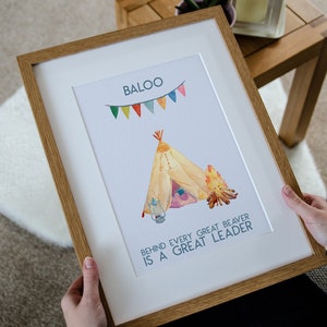 Personalised Beaver, Cub, Scout Leader Campfire Print | Beaver Leader ...