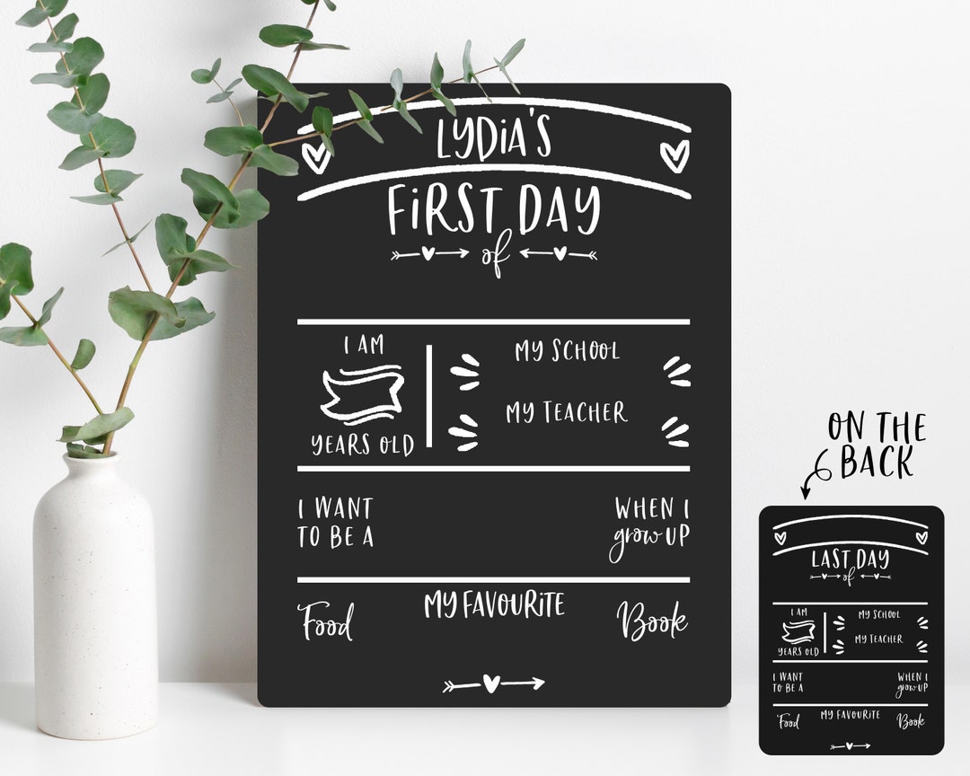 A3 First and Last Day of School Sign | First and Last Day of Nursery ...