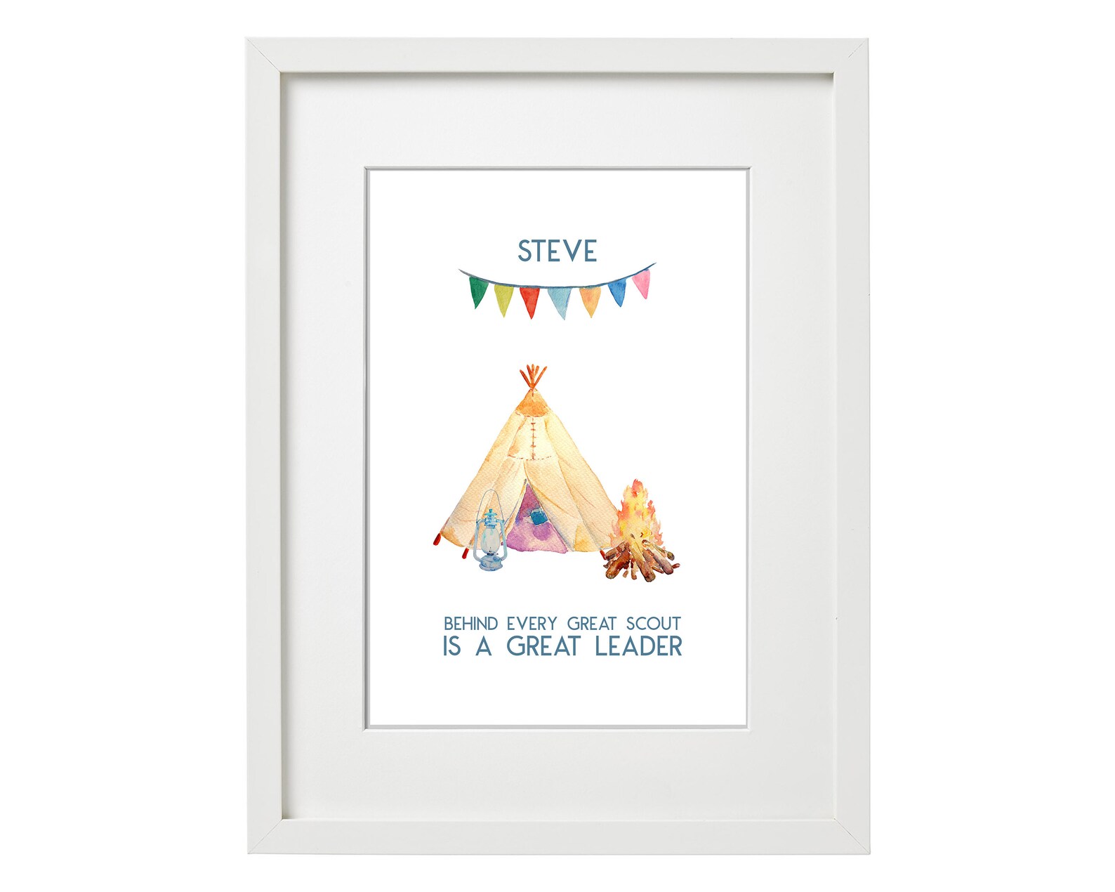 Personalised Beaver, Cub, Scout Leader Campfire Print Beaver Leader ...
