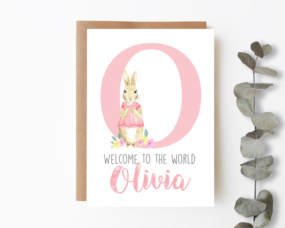 On Your Christening Day Card | Pink Rabbit | Christening | Baby Girl ...
