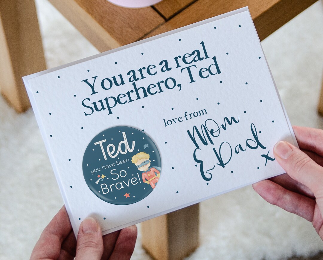 Bravery Card and Badge for Boys Well Done for Being Brave - Etsy