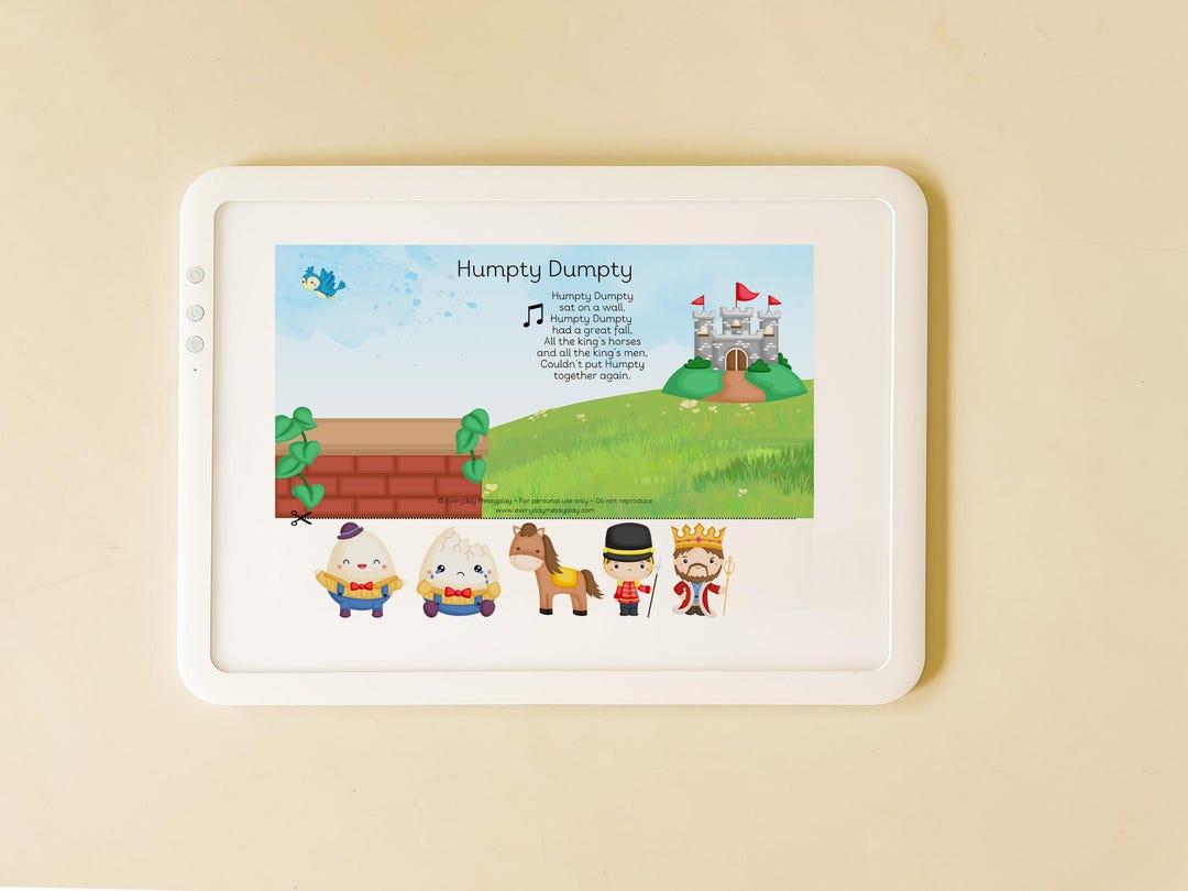 Humpty Dumpty Light Box Sheet - Etsy UK