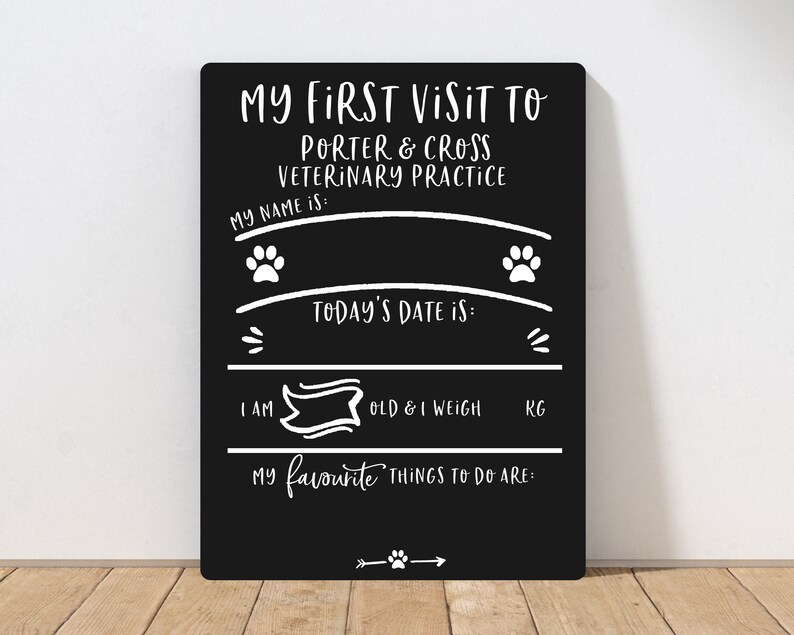 First Visit to the Vets Chalkboard | Kitten's First Trip to the Vets ...