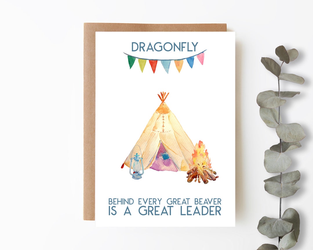 Scouting Thank You Card Scouting Card Beaver Leader Thank - Etsy