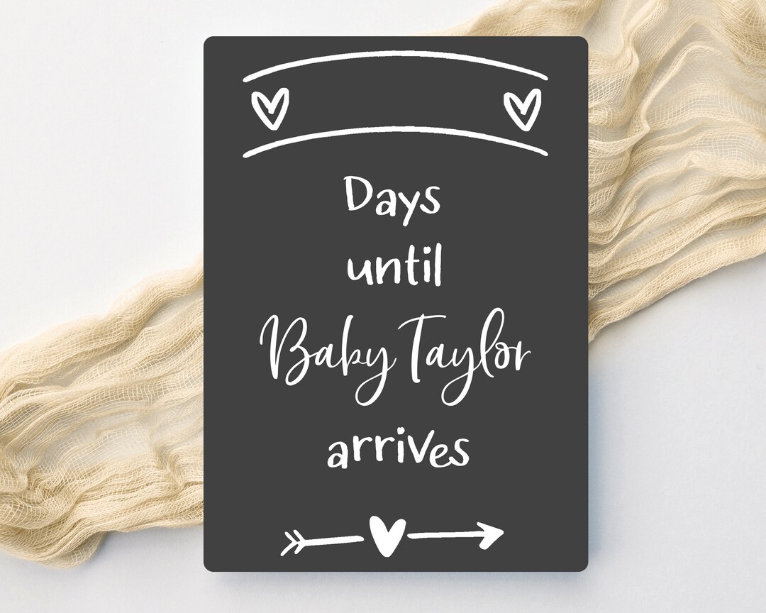 Baby Countdown Sign Baby Countdown Chalkboard Baby - Etsy