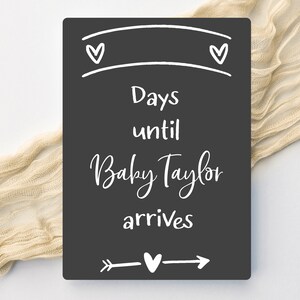 Baby Countdown Sign Baby Countdown Chalkboard Baby - Etsy
