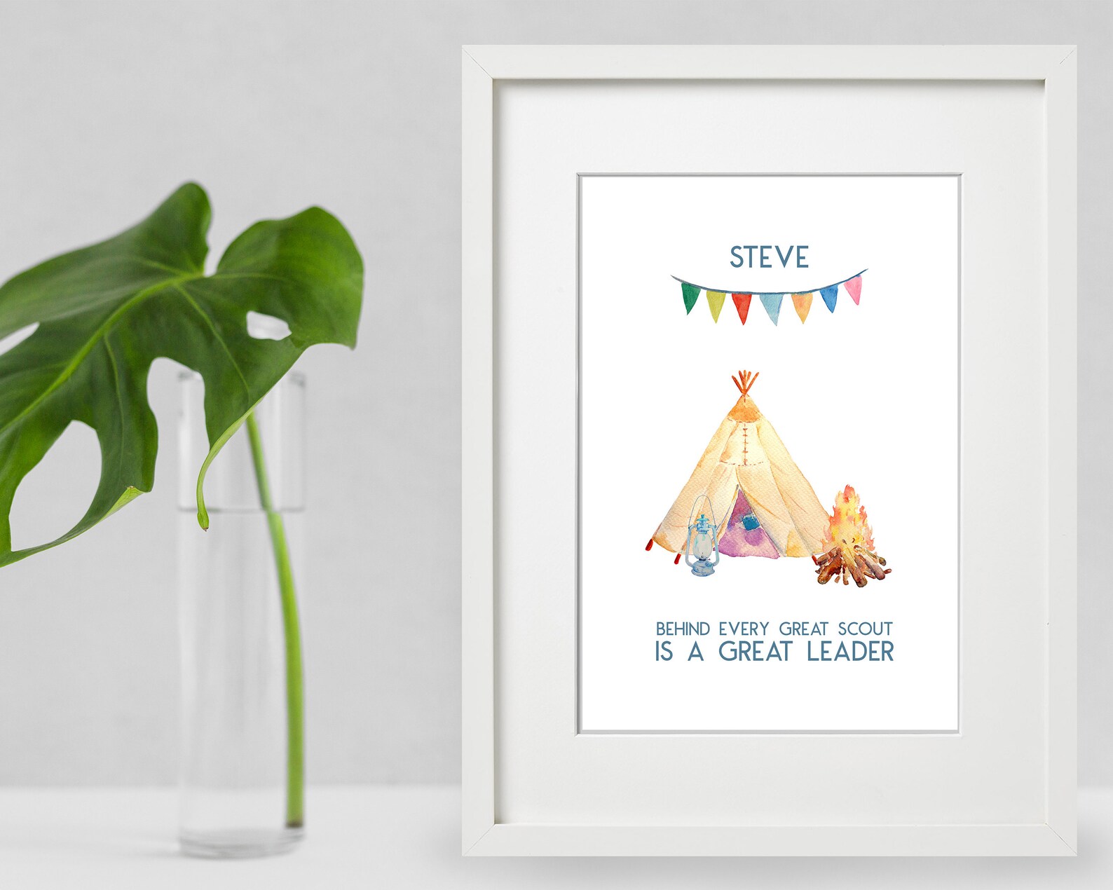 Personalised Beaver, Cub, Scout Leader Campfire Print Beaver Leader ...