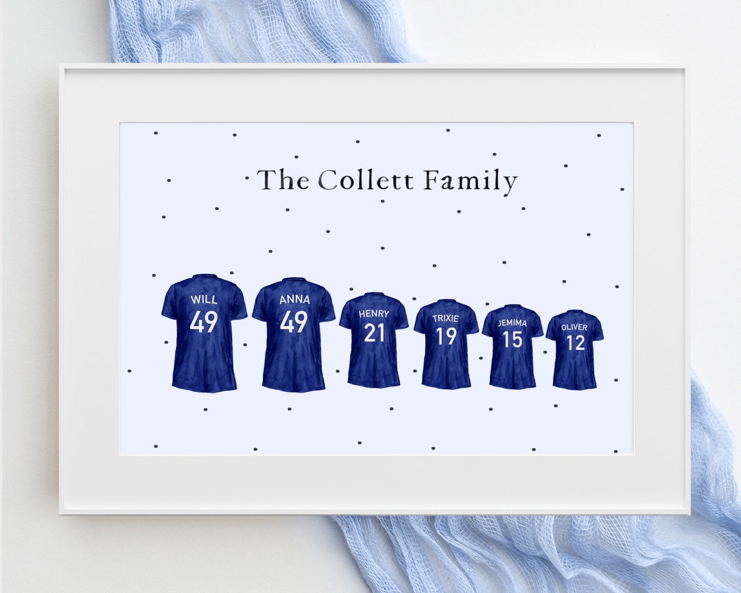 Personalised Family Football Shirt Print Football Shirts - Etsy
