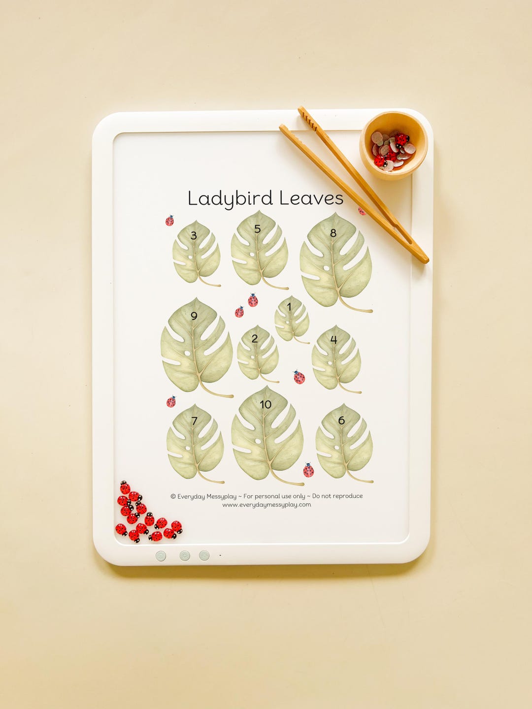 Ladybird Leaves Light Box Sheet - Etsy