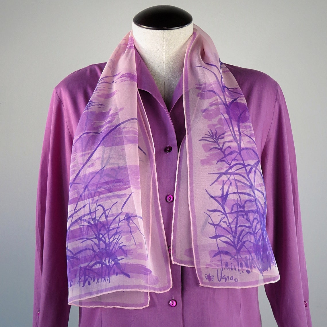 Vintage 1960s VERA Marsh Print Chiffon Scarf - Ladybug Era SIGNED Vera ...