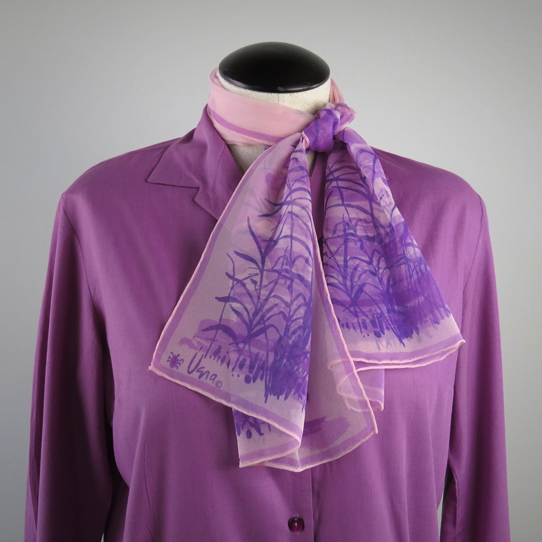 Vintage 1960s VERA Marsh Print Chiffon Scarf Ladybug Era SIGNED Vera ...