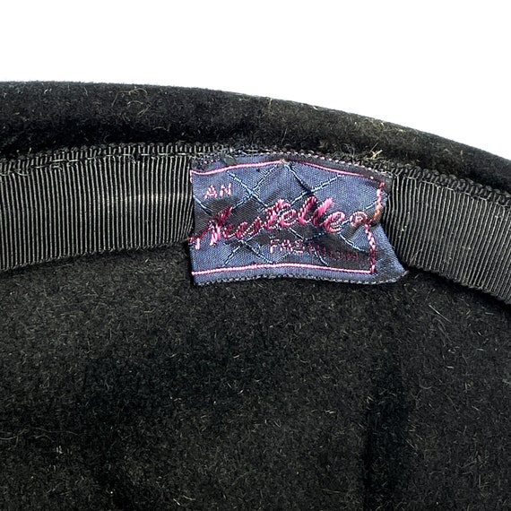 Vintage 1940s Rare Velour Dumpling Tilt Hat - 40s 50s… - Gem