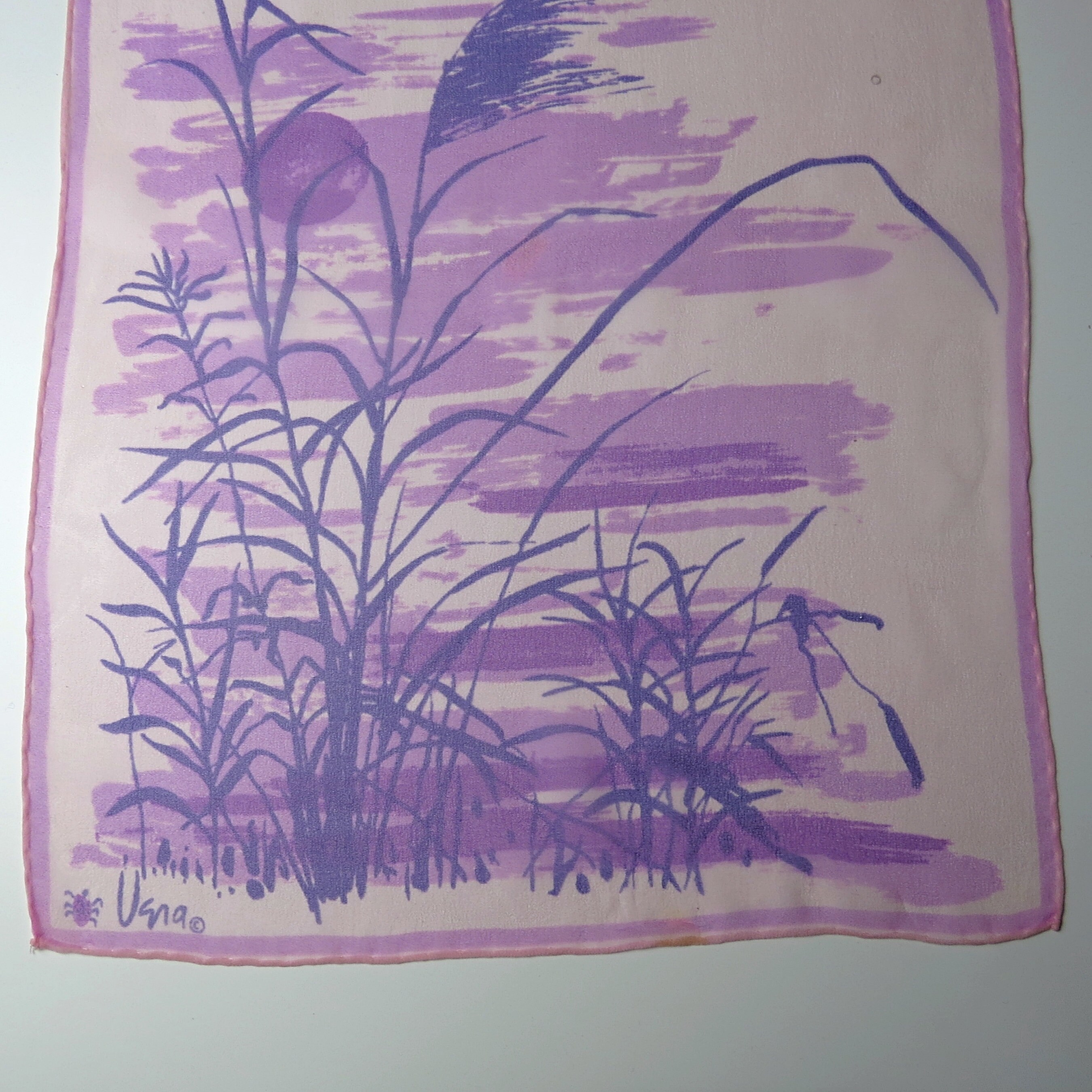 Vintage 1960s VERA Marsh Print Chiffon Scarf - Ladybug Era SIGNED Vera ...