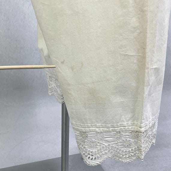 Antique 1890s Broderie Anglaise Split Bloomers - SIZE… - Gem