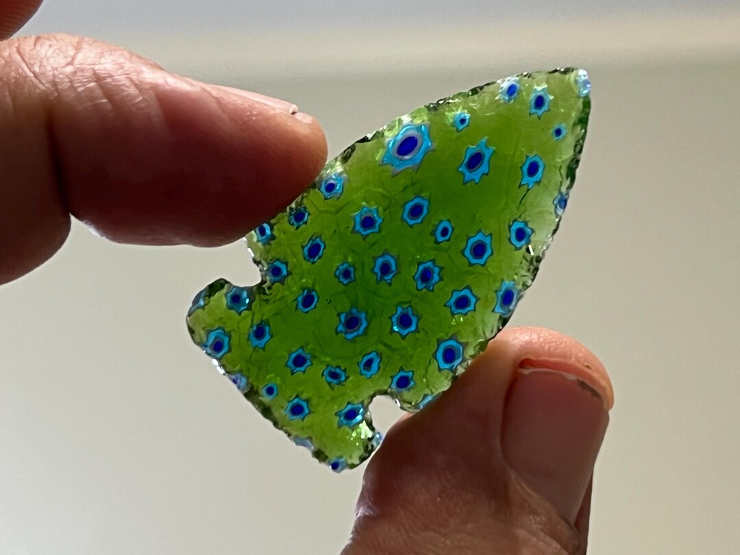 Green and Blue Arrowhead Flower Pattern - Etsy