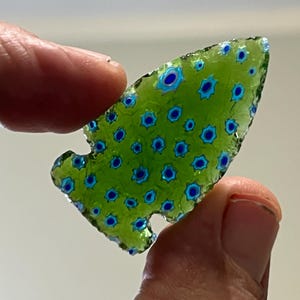 Green and Blue Arrowhead Flower Pattern - Etsy