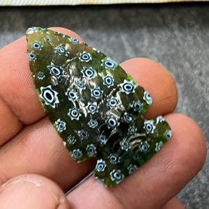 Green and Blue Arrowhead Flower Pattern - Etsy