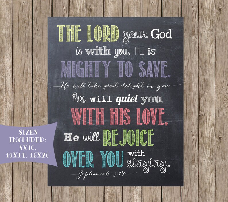 Scripture Printable: Mighty to Save - Etsy