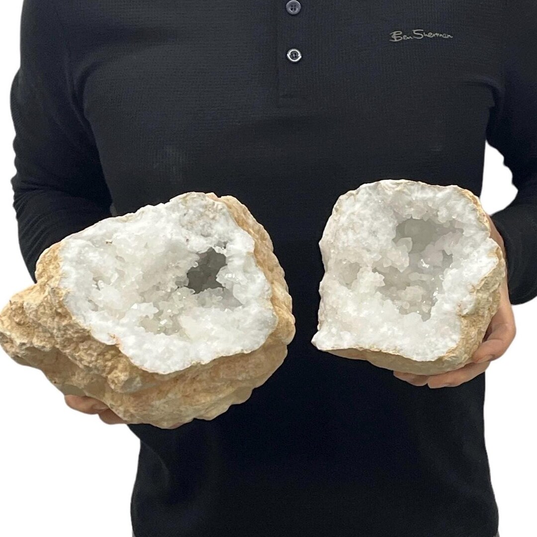 Huge Natural Broken Moroccan Geode Pair Crystals 9” 22.75 Lbs - Etsy