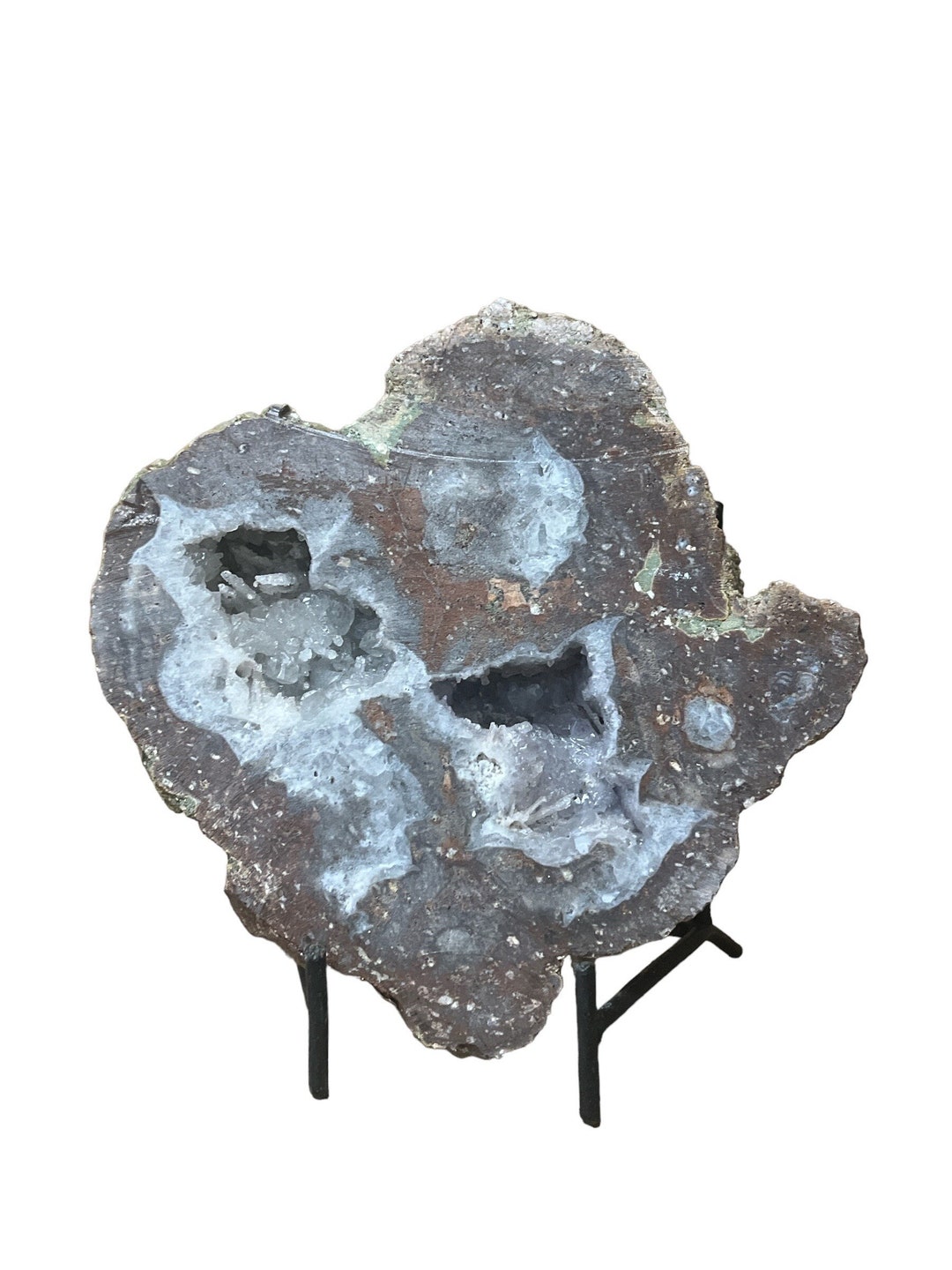 Large Cut Geode 4.5 Crystal Canyon Geode W/ Large Stand - Etsy