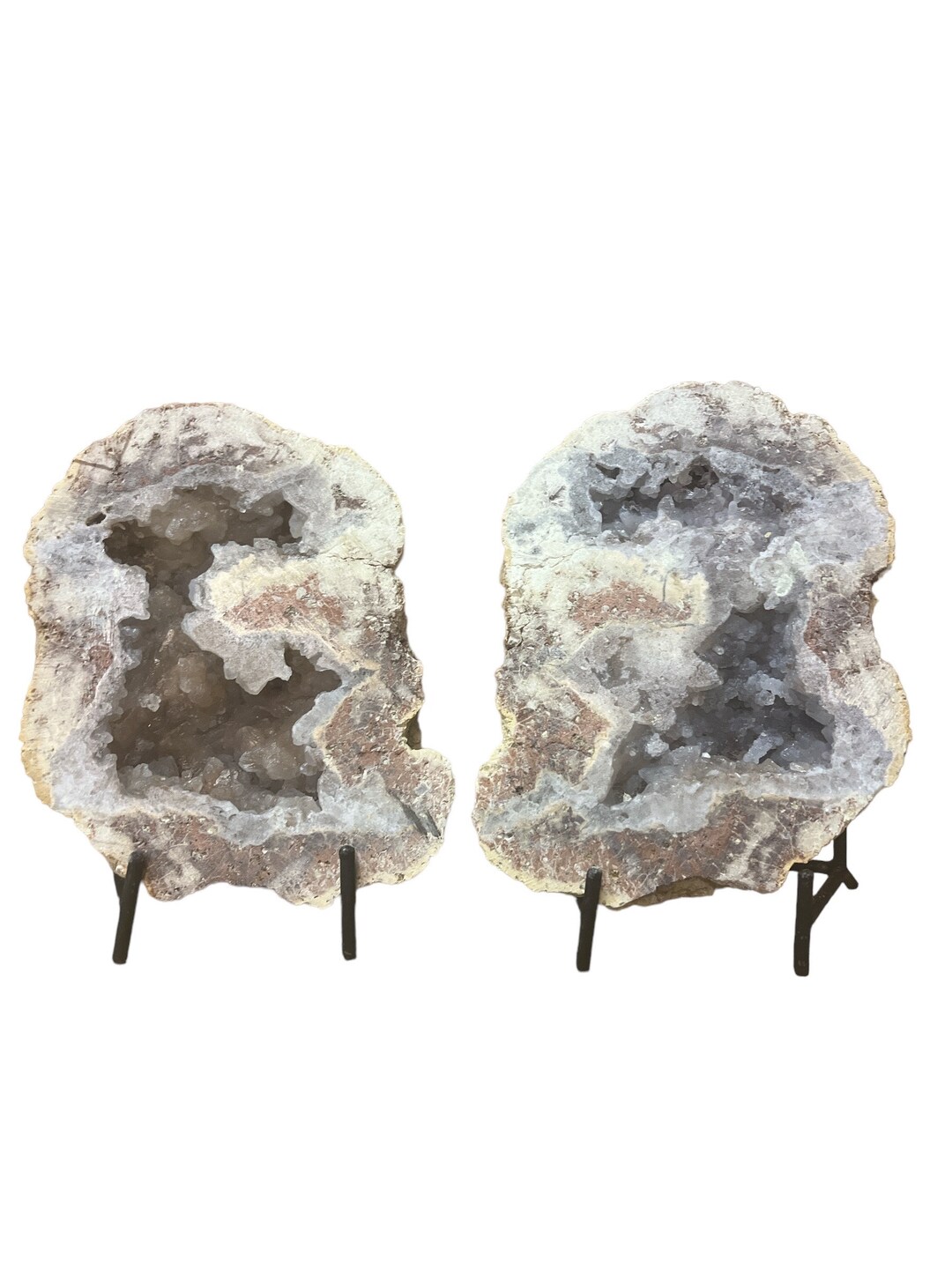Large Cut Geode Pair 5 Crystal Canyon Geode W/ 2 Large Stands - Etsy