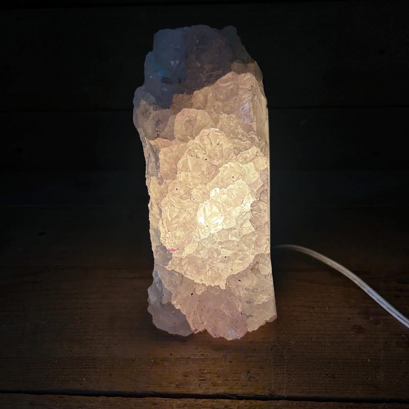 Amethyst Cluster Table Lamp - Etsy