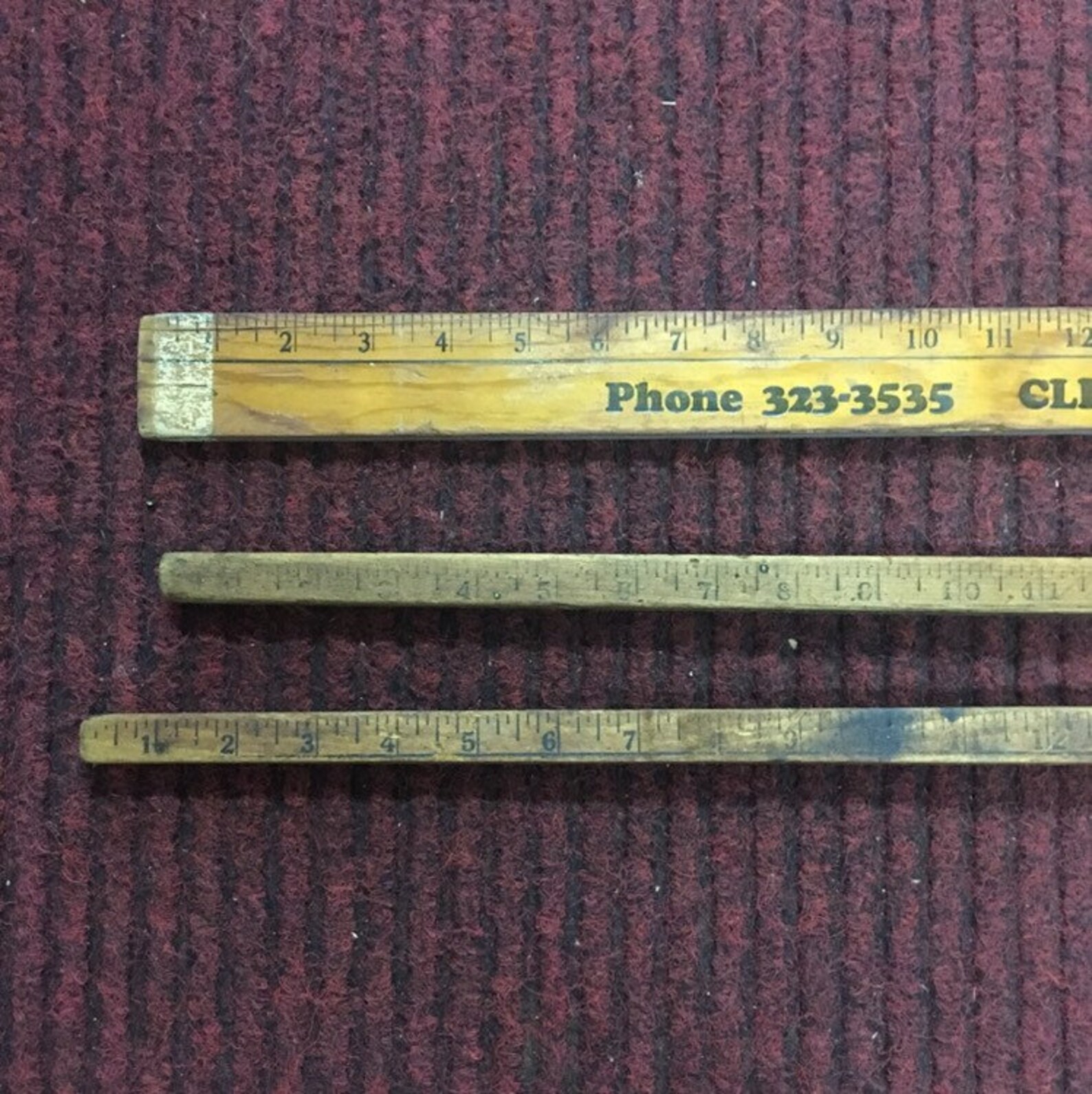 Set of 3 Oklahoma Yard Meter Stick Vintage Advertising Cotton Oil Mill ...
