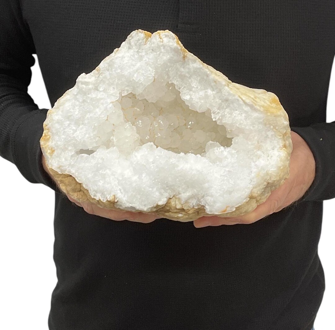 Huge Natural Broken Moroccan Geode White Clear Quartz Crystals 9 11.20 ...