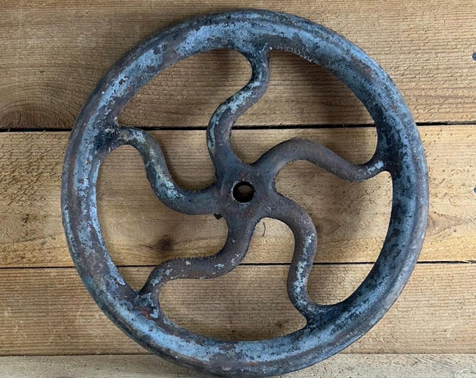 Old Vintage Cast Iron Metal Wheel Valve Handle | Antique Industrial ...