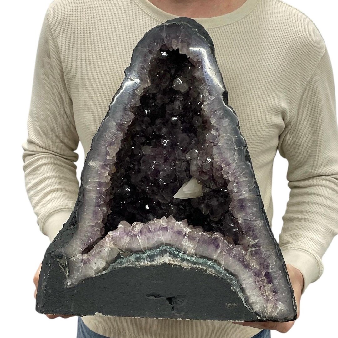 Natural Purple Amethyst Cathedral 60 Lbs | Standing Geode Cave Color ...