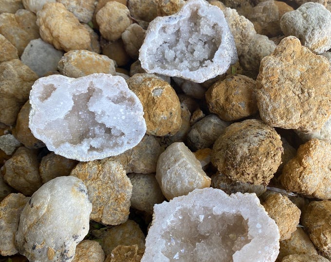 100 Bulk Pack Small Whole Moroccan Quartz Crystal Geode - Wedding Craft ...