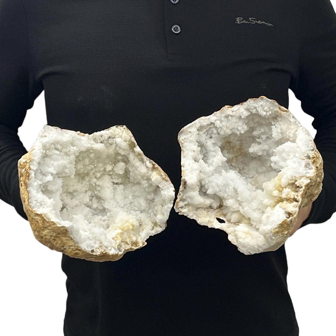 Huge Natural Broken Moroccan Geode Pair Crystals 8” 10.80 Lbs - Etsy