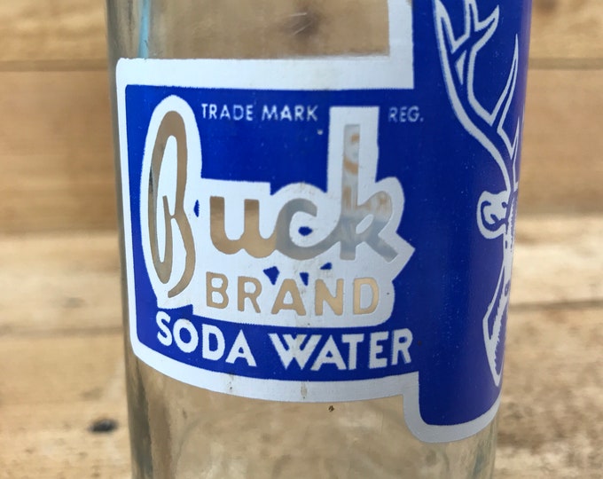 1968 Buck Brand Beverages Soda Water Bottle ACL - Etsy