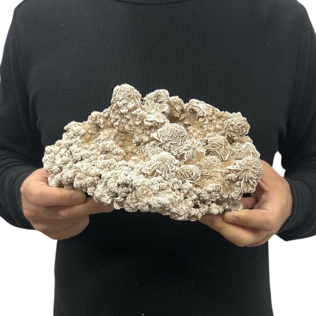 Huge Beautiful Raw Natural Desert Rose Cluster 9" 3.95 Lbs | Gypsum ...