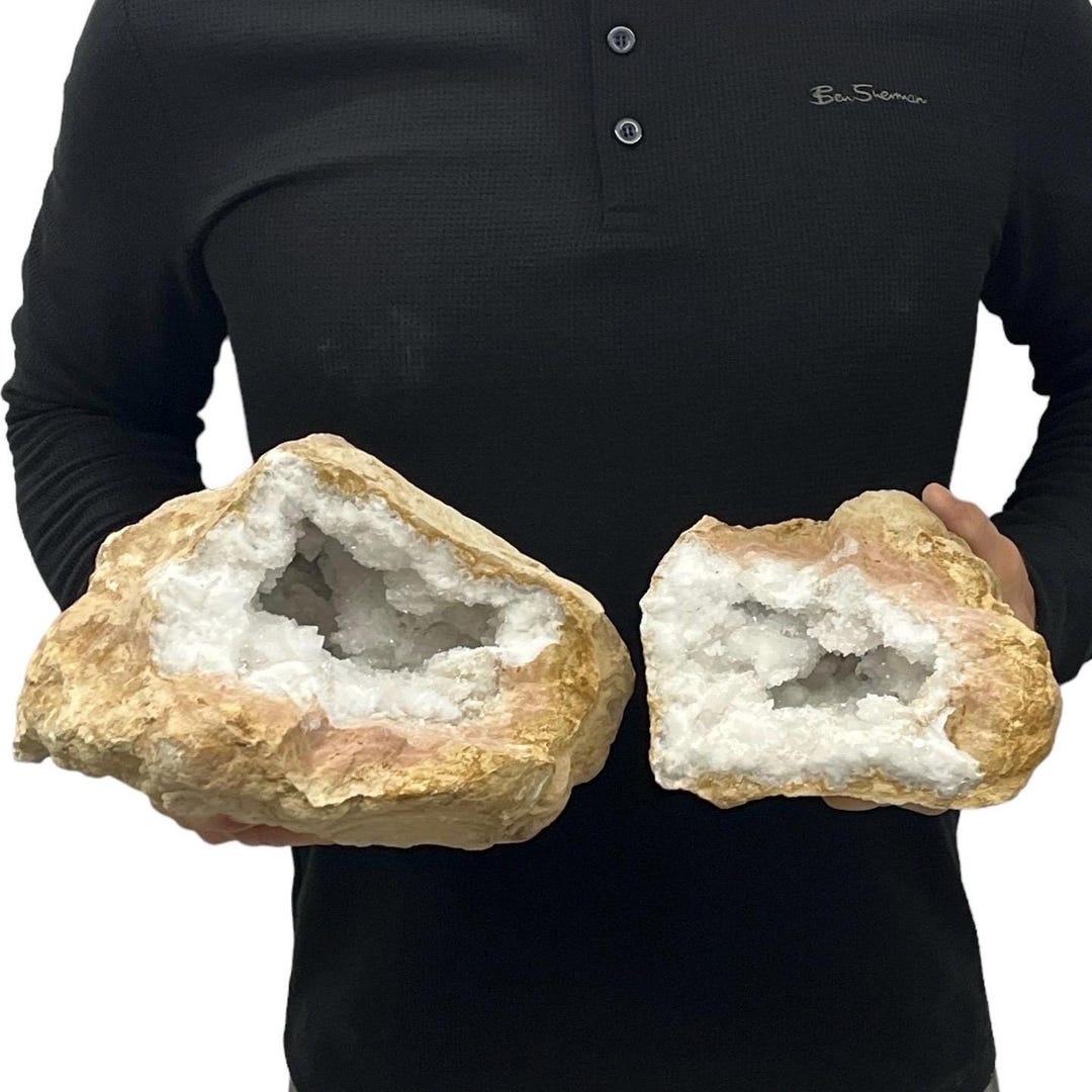 Huge Natural Broken Moroccan Geode Pair Crystals 9.25 19.80 Lbs - Etsy