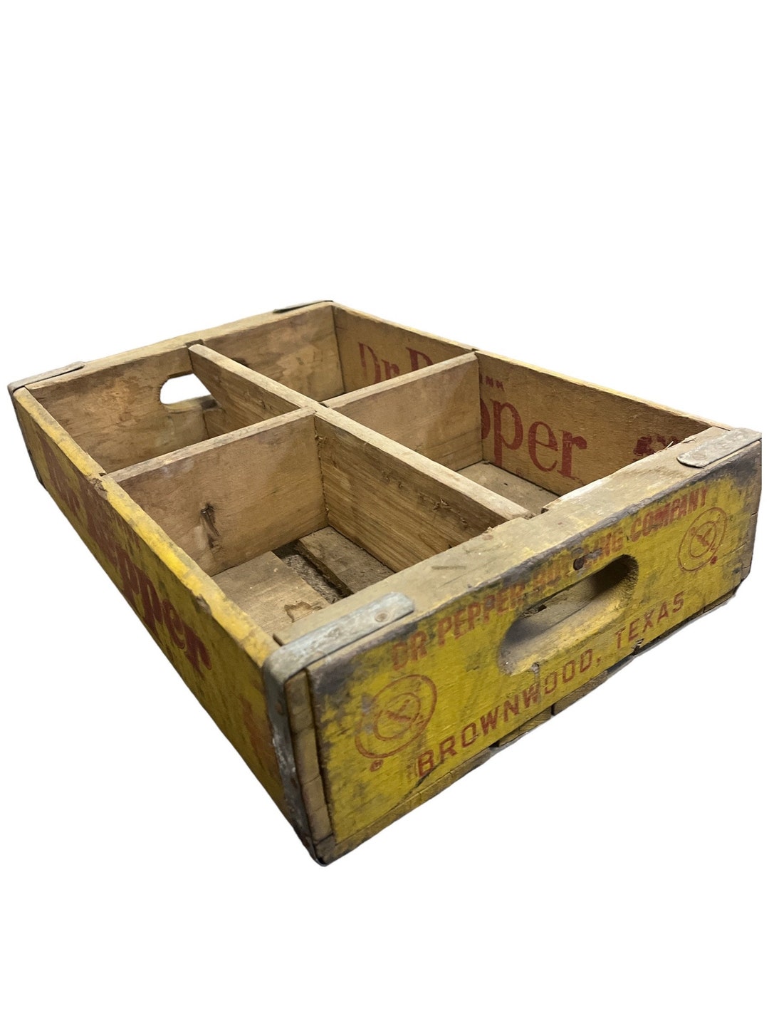 Vintage Wooden Dr.pepper Crate Brownwood, Texas - Etsy