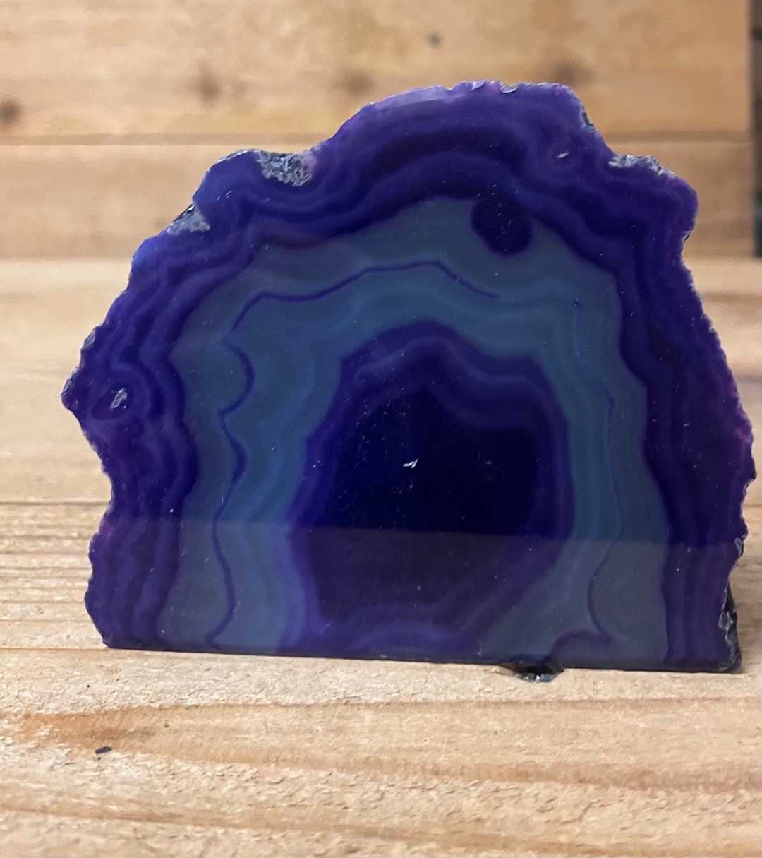 Large Agate Slab/slice Cut Base- Thick - Purple Color 5” - Etsy