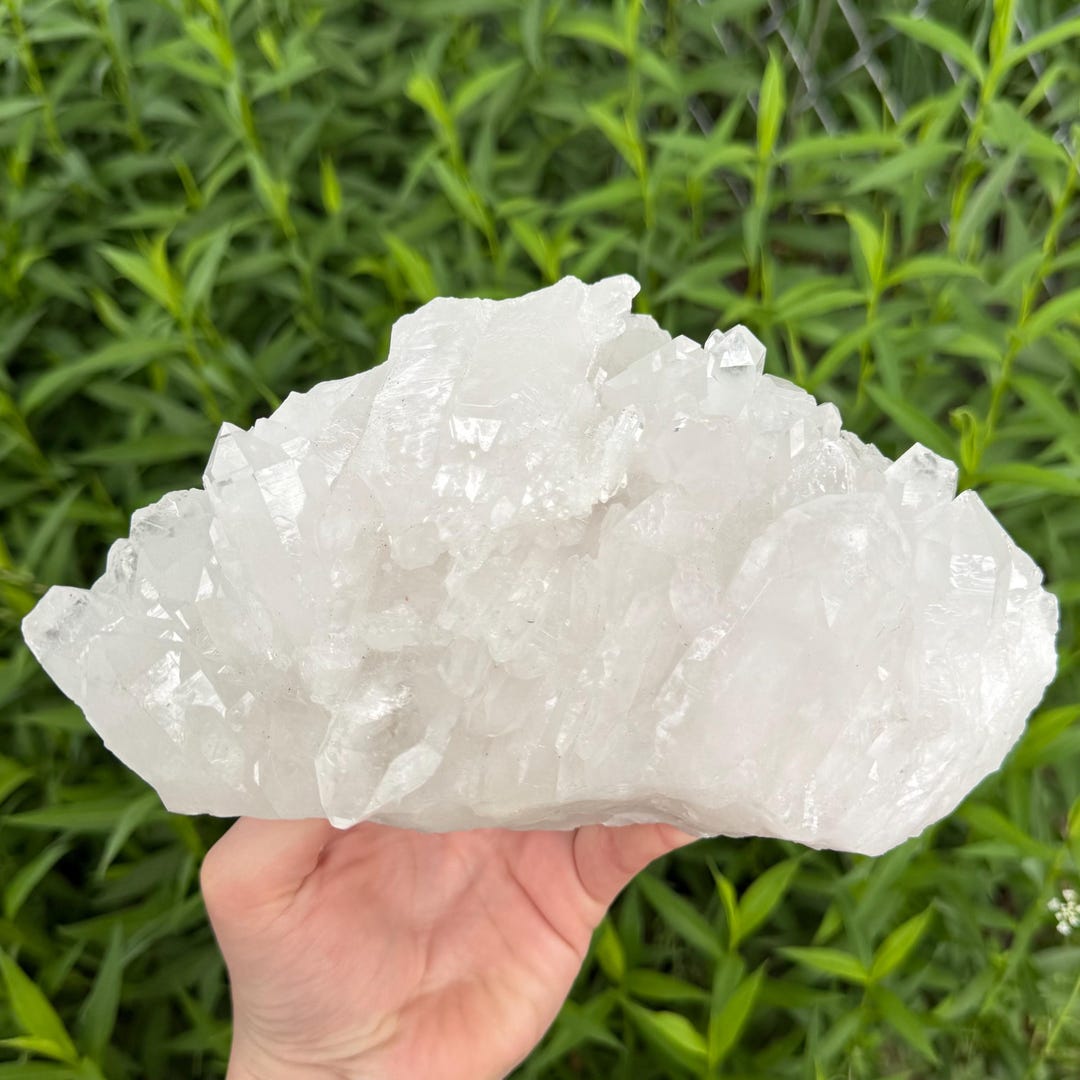 Large Quartz Cluster - Beautiful Crystals 7.5” 4.4 Lbs. - Etsy