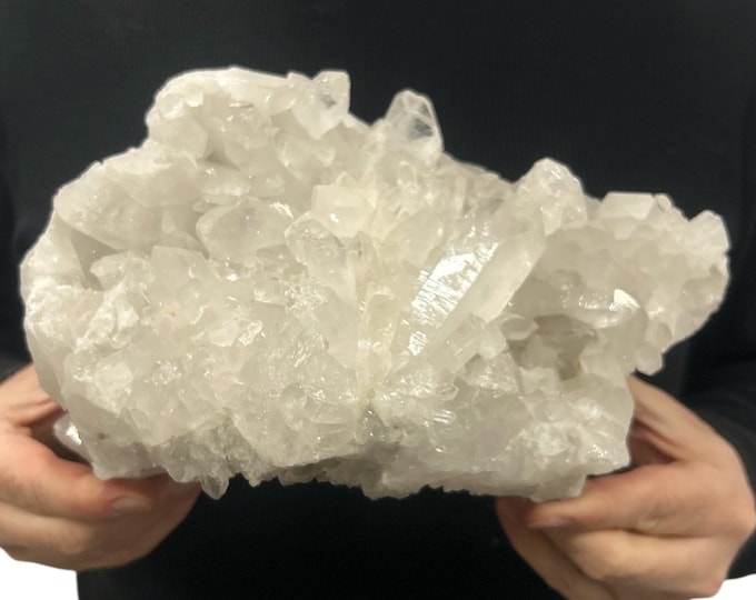 Huge Natural Quartz Cluster - Beautiful Clear Point Crystals 10” 9.8 ...